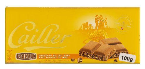 Chocolate Suíço Aerado com Torrone de Mel Cailler Rayon 100g ...