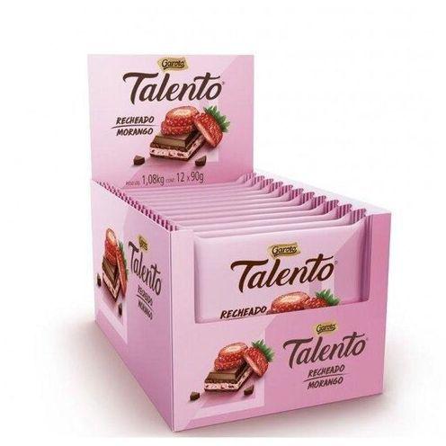 Chocolate talento recheio morango 85g 12 unidades - garoto - NESTLE BRASIL LTDA - Chocolate ...