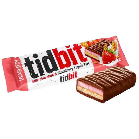 Chocolate Tidbit Morango e Iogurte Roshen Importado 50g - Chocolate ...