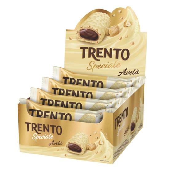 Chocolate Trento Branco Especial Avelã - 312g - Peccin - Chocolate ...