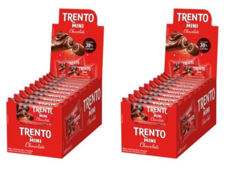 Chocolate Trento Mini ao Leite C/ 16u - 2 Caixas - PECCIN - Chocolate ...