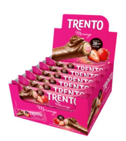 Chocolate Trento Morango 16X32G - Peccin - Chocolate / Barra de ...