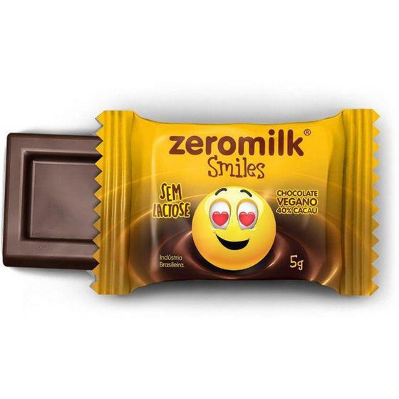 Chocolate Zeromilk Smiles c/10 Mini Tabletes 5g 40% cacau - Tudo Zero ...