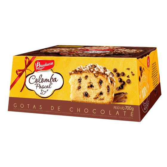 Chocolomba Pascal Gotas de Chocolate Bauducco 700g - Colomba Pascal ...