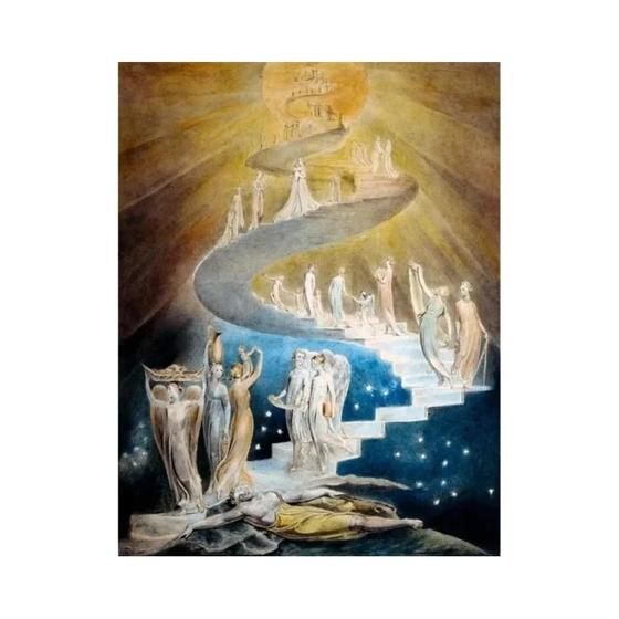 Christian William Blake Jesus Angel Canvas Poster Impressão Arte De ...