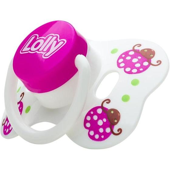 Chupeta Borboleta Silicone Redondo T2 Rosa - Lolly Baby - Chupeta - Magazine Luiza