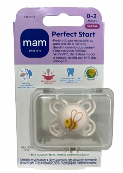 Chupeta MAM Perfect Start 0 a 2 meses Neutra - Chupeta - Magazine Luiza