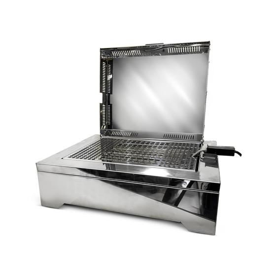 Churrasqueira Elétrica de sobrepor portátil de Inox para bancada gourmet - LR Churrasqueiras ...