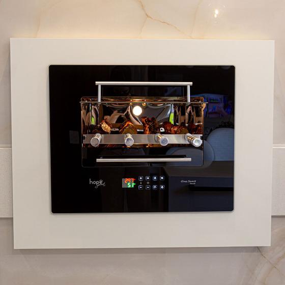 Churrasqueira Elétrica Gourmet para Parede com Painel Touch Espeto ...