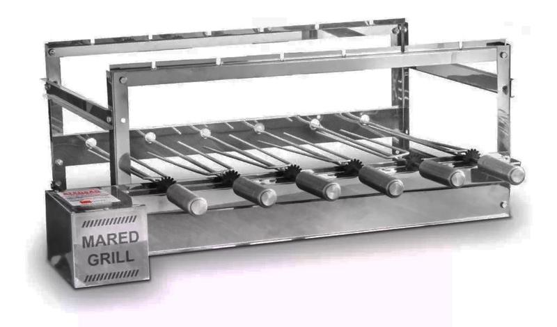 Churrasqueira Giratória Rotativa 6 Espetos Inox Mared Bivolt ...