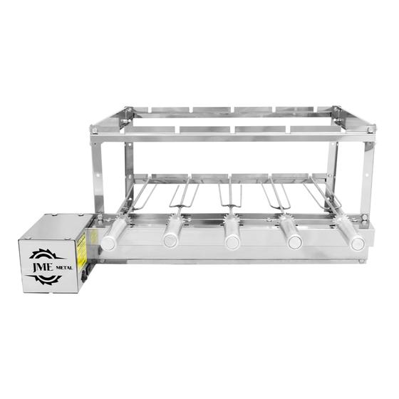 Churrasqueira Grill 5 espetos 100% Inox - JME METAL - Churrasqueira e ...