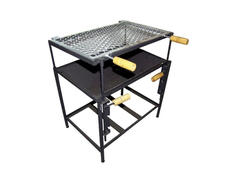 Churrasqueira Popular Regulável Quadrada Grelha 72X50X35Cm - Brassol ...