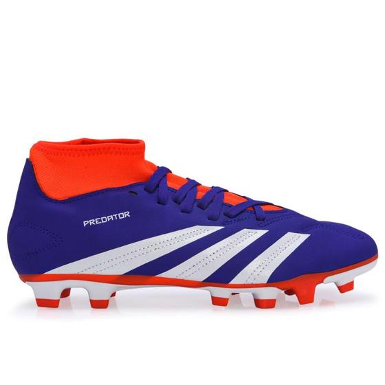 Chuteira Adidas Campo Predator Club Sock Flexible Ground Azul e Laranja ...