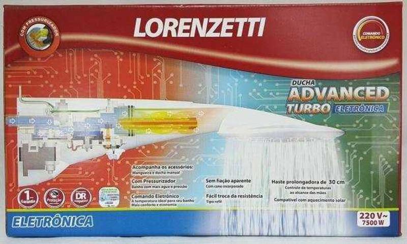 Chuveiro advance turbo multitemperaturas 220/7500 lorenzetti - Chuveiro ...