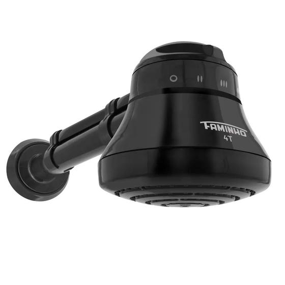 Chuveiro Ducha Faminho 4t Preto C Cano 30cm 127v Ou 220v Fame