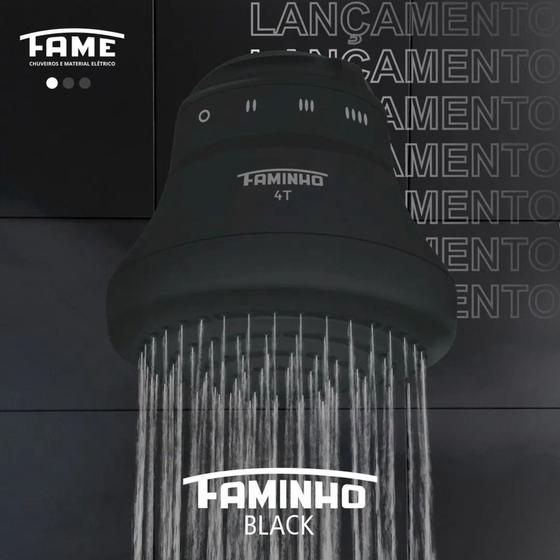 Chuveiro Elétrico Ducha Faminho Black 4t 127v Fame Ducha Magazine