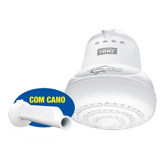 Chuveiro Elétrico Fame Super Ducha Quattro Com Cano 220v 6800w Branco
