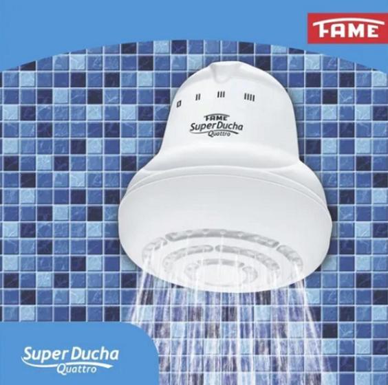Chuveiro Elétrico Fame Super Quattro 4t Branco 5400w 127v Chuveiro