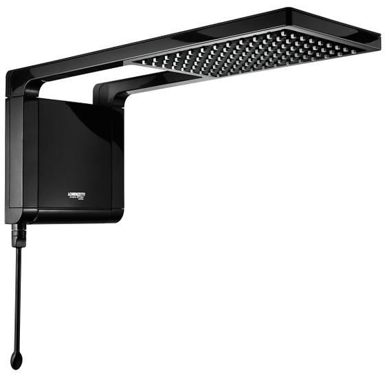 Chuveiro Elétrico Grande e Quadrado Preto Acqua Storm Ultra 220v 7800w ...