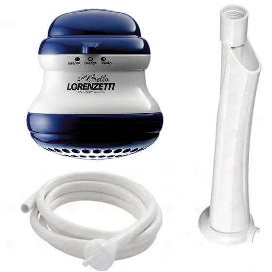Chuveiro Lorenzetti Loren Bello com Cano 127v 5500w Azul - Ducha ...