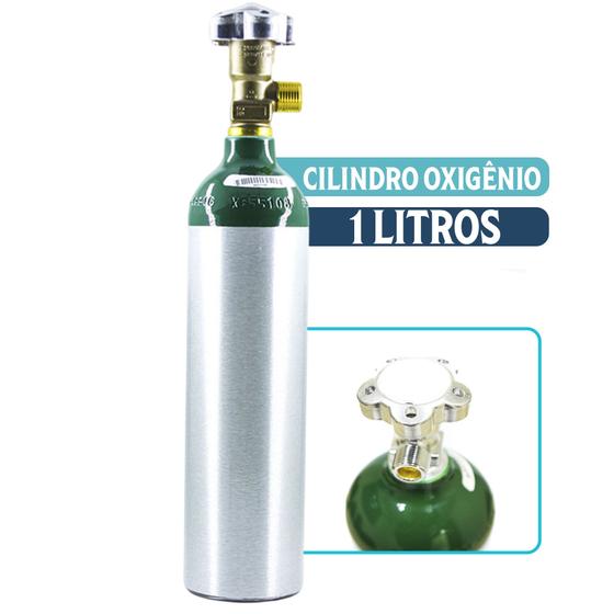 Cilindro em Alumínio para Oxigênio Medicinal Portátil 1L - Metal Impact ...