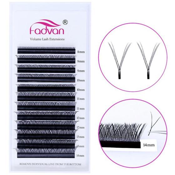 Cílios fios yy curvatura D MIX volume brasileiro Fadvan - Maquiagem ...