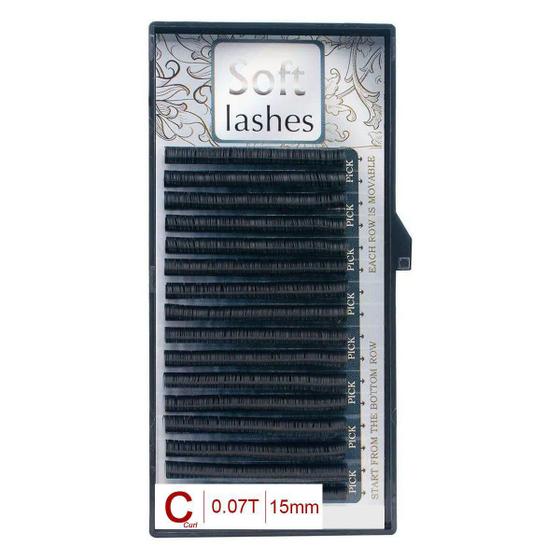 Cílios Soft Para Volume Russo Fios de Seda Curvatura C 16 Linhas ...