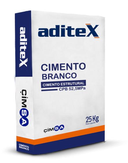 Cimento Branco Estrutural Aditex - 25kg - Cimsa - Cimento para ...