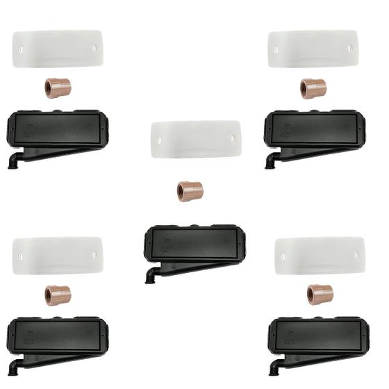 Cinco Kits Caixa de Passagem Split POP + Tampa Split POP TPP003 + Luva ...