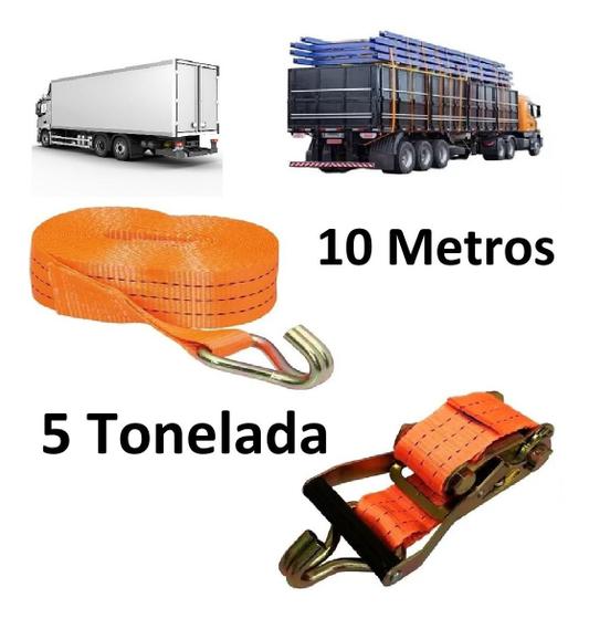 Cinta Catraca Carga 5 Toneladas 10 Metros Caminhão Amarrar - DFJN ...