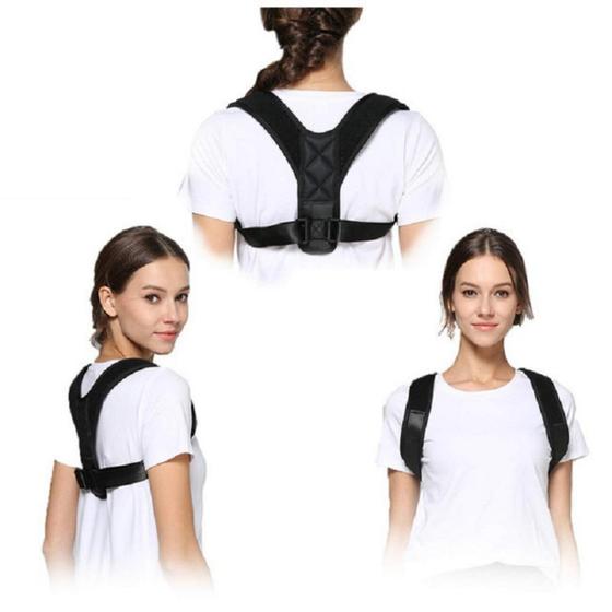 Cinta Colete Corretor Postural Ajustável Unissex Coluna Ombro Costas ...