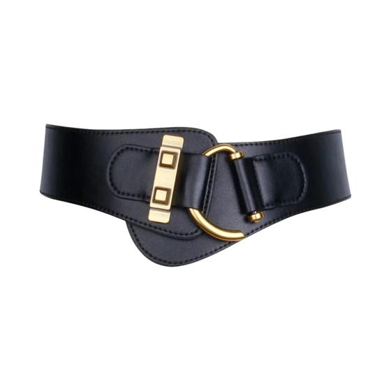 Cinto Feminino de Couro com Fivela Dourada - Ajustável e Macio - Cinto ...