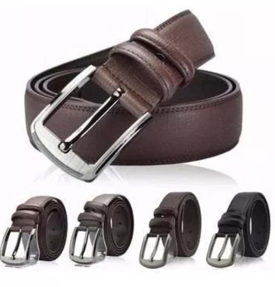 Cinto Marrom Largo Masculino Em Couro 100% Natural Luxo - Madwach ...