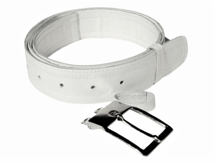 Cinto masculino, Couro branco, Fivela removível, Largura 3,5 cm ...