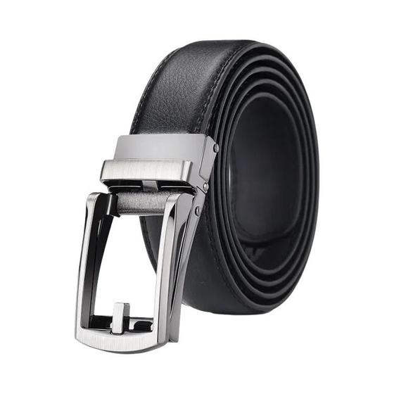 Cinto Masculino de Couro Genuíno - Designer de Luxo com Fivela de Liga ...