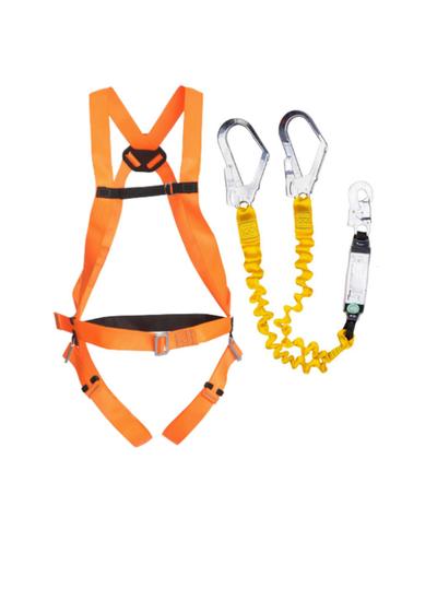 Cinto Paraquedista BASIC 1 Ponto de Conexão + Talabarte Duplo Em Y Com ...