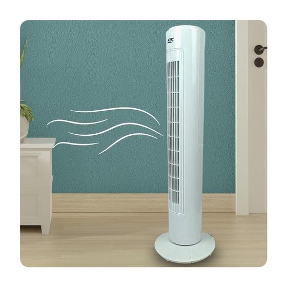 Circulador de Ar Coluna com 3 Velocidades e Silencioso - Portátil e ...