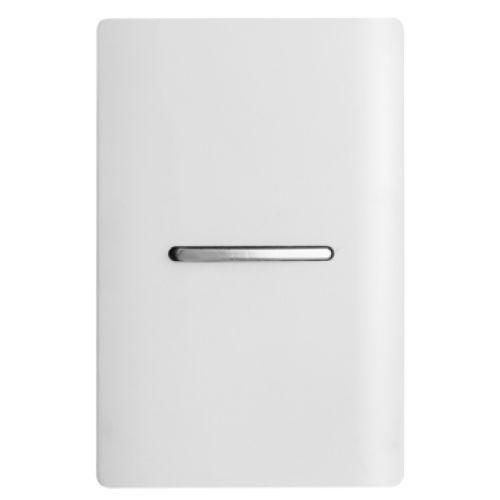 Cj interruptor pulsador de campainha horizontal com suporte 4x2 - dicompel novara branco cromado ...