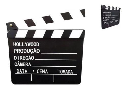 Claquete De Cinema Para Filmagem You Tuber Ou Decoração 30cm - Abelhida ...