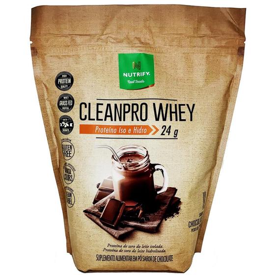 CleanPro Whey Protein Isolado Hidrolisado Clean Label Chocolate 900g ...