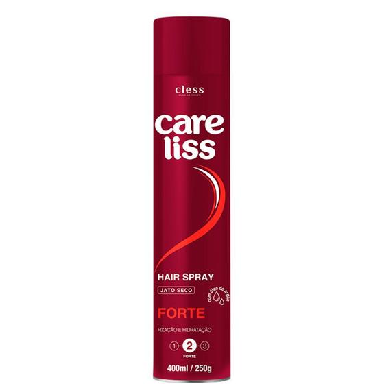 Cless Care Liss Hair Spray Forte 400ml - Modelador e Fixador de Cabelo ...