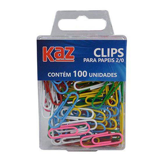 Clipes coloridos para papéis kaz com 100und - Clips - Magazine Luiza