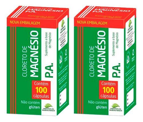 Cloreto De Magnésio P.a. 500mg 2 X 100 Cápsulas - Medinal - MEDICINA NATURAL - Cloreto de ...