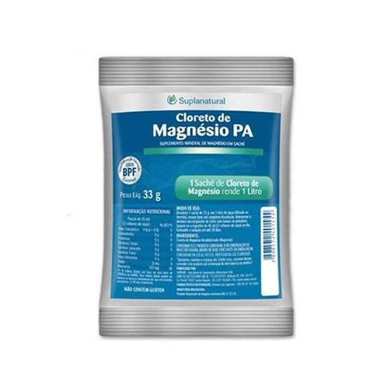 Cloreto de Magnésio PA 33g em Sache Premium 1 Unidades - SUPLAN NUTRITION - Cloreto de Magnésio ...