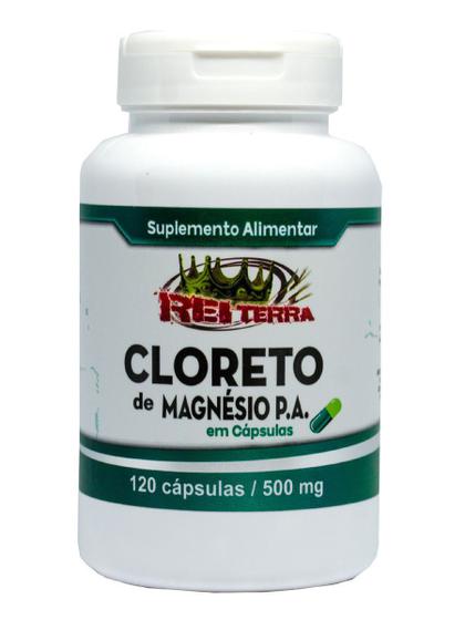 Cloreto De Magnésio Pa 500Mg 120 Caps Rei Terra - Cloreto de Magnésio / Magnésio Dimalato ...