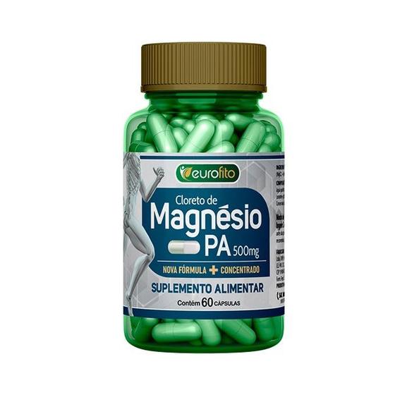 Cloreto de Magnésio PA 500mg 60 cápsulas - Eurofito - Ourifito - Cloreto de Magnésio / Magnésio ...