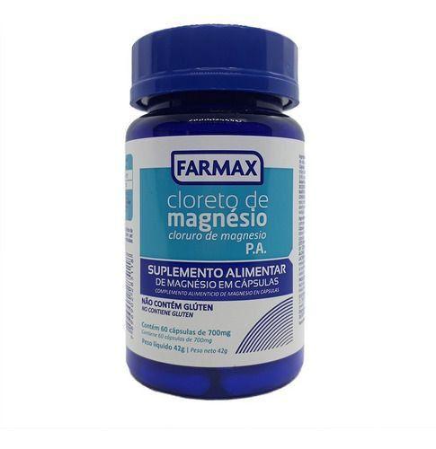 Cloreto de Magnésio pa Farmax 700mg - 60 Cápsulas - Cloreto de Magnésio / Magnésio Dimalato ...