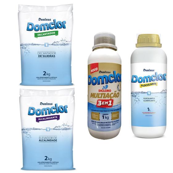 Cloro 1kg Multiação, Alcalinizante, Decantador, Clarificante - Domclor ...