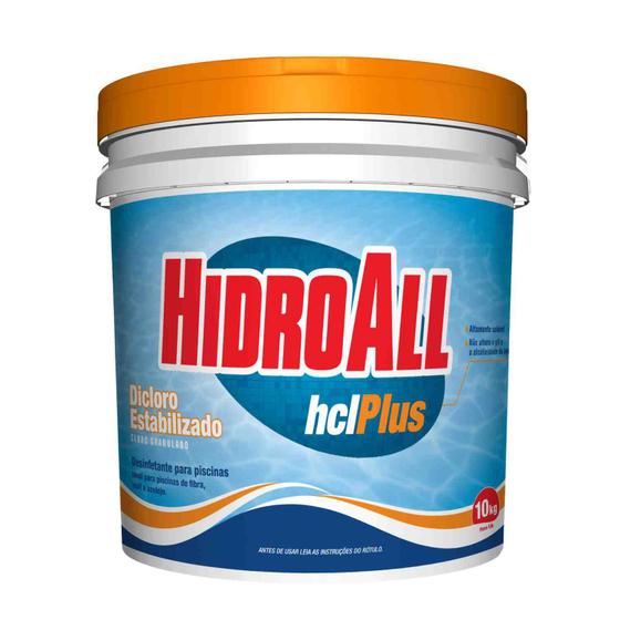 Cloro Granulado Hcl Plus Hidroall 10kg - Cloro para Piscina - Magazine ...