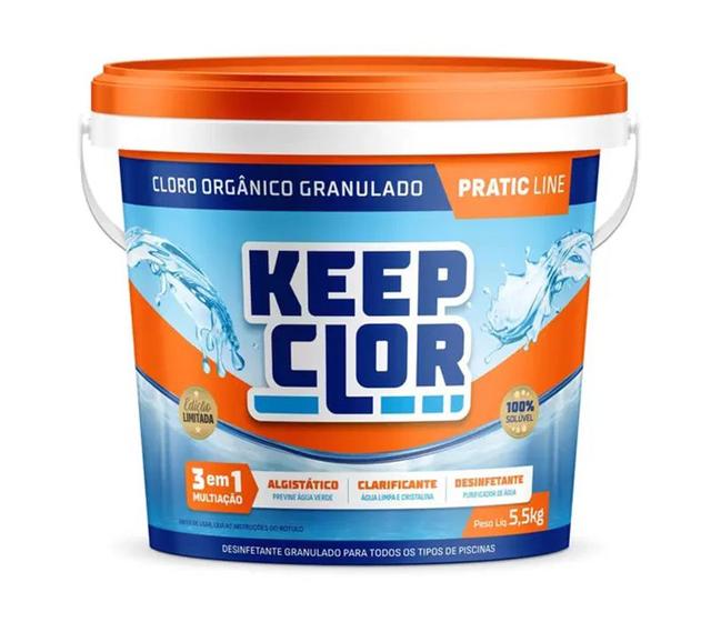 Cloro Granulado Keep Clor 5,5Kg Tipo Domclor - KeepClor - Cloro para ...